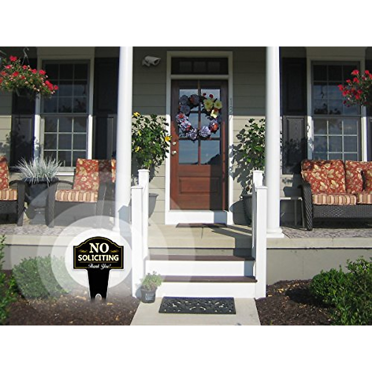 Signs Authority No Soliciting Sign For House Reflective Outdoor Yard Signs for Home/Business | 15"x9.5" DiBond Aluminum No Soliciting Yard Sign | No Soliciting, Deter Door Knockers and Bell Ringer