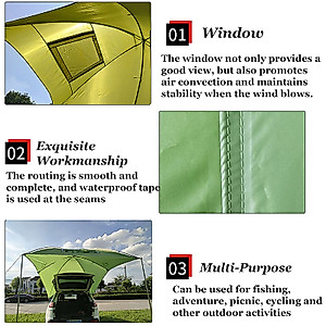 DYRABREST Car Tailgate Tent Canopy,110x74 Tailgate Shade Awning Tent,Leak Proof SUV Awning,SUA Tents for Camping,Beach, Picnic, Swimming Pool