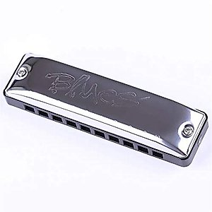 WAAZVXS Diatonic Harmonica 10 Holes 20 Note Blues Harp Key C ABS Comb Brass Reeds Musical Instruments (Color : Key A)
