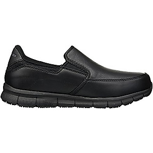 Skechers for Work Women's Nampa-Annod Food Service Shoe,black polyurethane,6.5 W US