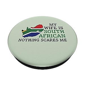 South African Nothing Scares Me Wife Husband South Africa PopSockets Standard PopGrip