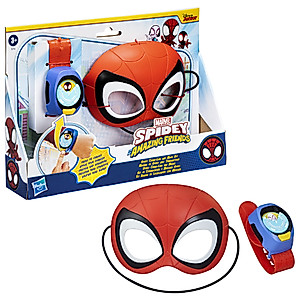Spidey and His Amazing Friends Spidey Comm-Link Wristband and Mask Set, Marvel Preschool Super Hero Toys, Kids Easter Gifts, Ages 3+