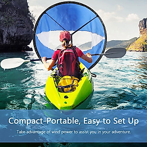 Kayak Wind Sail Downwind Wind Paddle Rowing Boats Wind Fold Up Sail Kayak Canoe Accessory