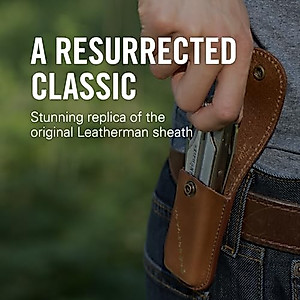 LEATHERMAN, Heritage Leather Snap Sheath for Multi-Tools, Brown, Medium