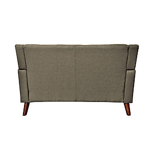 Christopher Knight Home Evelyn Mid Century Modern Fabric Loveseat, Mocha