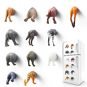 12Pcs Add Some Humor and Funny to your fridge with our Wild Animal Butt Magnets - Perfect for Home refrigerator magnets for adults or Kids (Animal Butts)