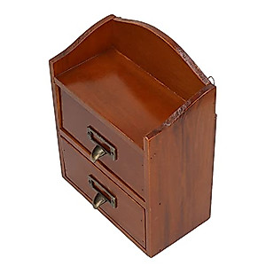 Retro French Design Desk Wooden Storage Box Desk Storage Box for Office