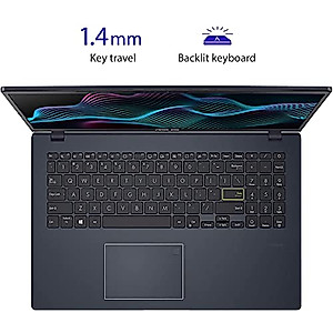 ASUS Newst Vivobook L510 Laptop, 15.6" FHD Display, Intel Celeron N4020(up to 2.8GHz), 4GB RAM, 256GB Storage, 1-Year Office 365, Backlit Keyboard, HDMI, USB-C, WiFi, Webcam, Windows, JVQ MP