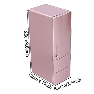 Luqeeg Mini Refrigerator - Portable Mini Fridge with 1.2m USB Cable & Silicone Pad, Compact Fridge for Home, Bedroom, Dorm, Office, Car