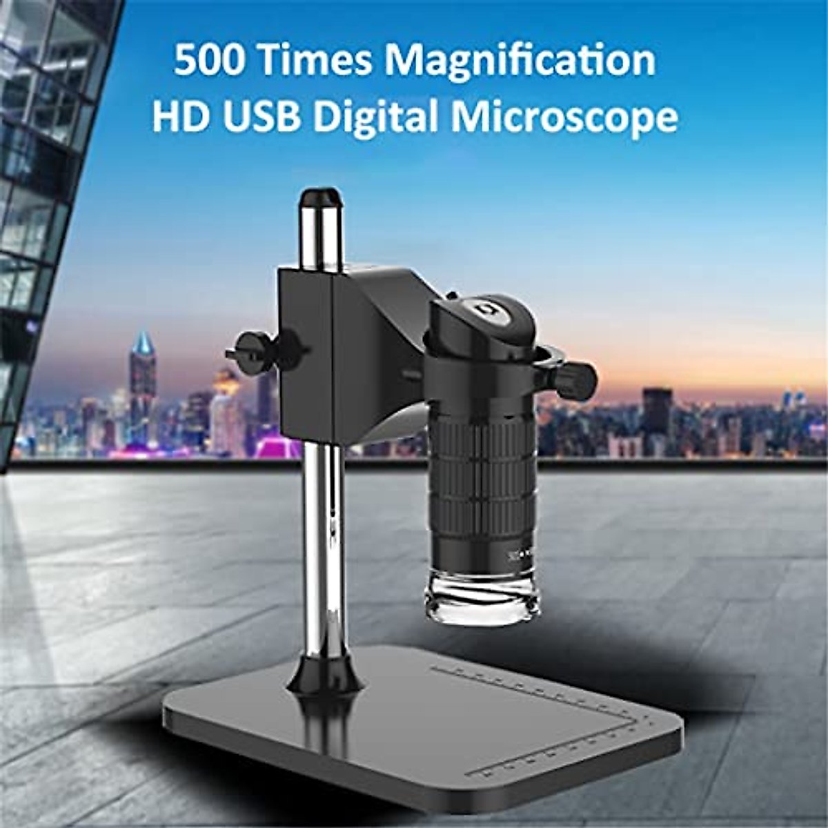 XDCHLK Professional Handheld USB Digital Microscope 500X 2MP Electronic Endoscope Adjustable 8 LED Magnifier Camera with Stand (Color : D, Size : 1000X)