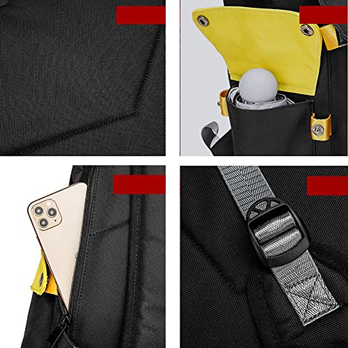 Toilet Bound Hanako Kun Backpack Bookbag Schoolbag Travel Daypack with USB Port (Red1) Large