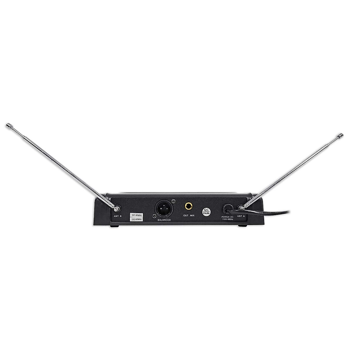 NYC Acoustics X-Tower Dual 4" Bluetooth Speaker w/Sound Activated LED's+Remote Bundle with Rockville RWM1203VH VHF Wireless Dual Handheld Microphone System/Digital Display