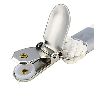 Meprotal 6pcs Tea Towel Clips with Loop Cotton, Metal Cloth Hook Clip Hangers for Home Kitchen Bathroom Hanging Towels (Type1)