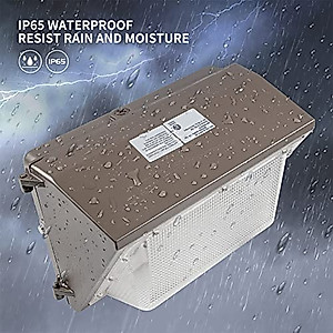 70W LED Wall Pack Light, 5000K 8400LM Commercial and Industrial Light with Photocell Sensor, Outdoor Security Lights for Buildings Warehouse Parking Lot