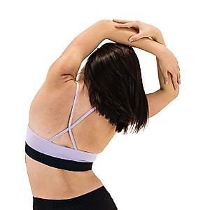 Spalding Women's Active Yoga Light Support Sports Bra Blue Lilac