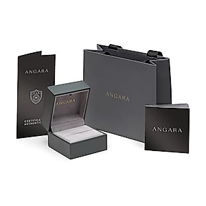 Angara Natural Garnet Solitaire Ring for Women in 14K Yellow Gold (Grade-A | Size-12x10mm) | January Birthstone Jewelry Gift for Her | Birthday | Wedding | Anniversary | Engagement