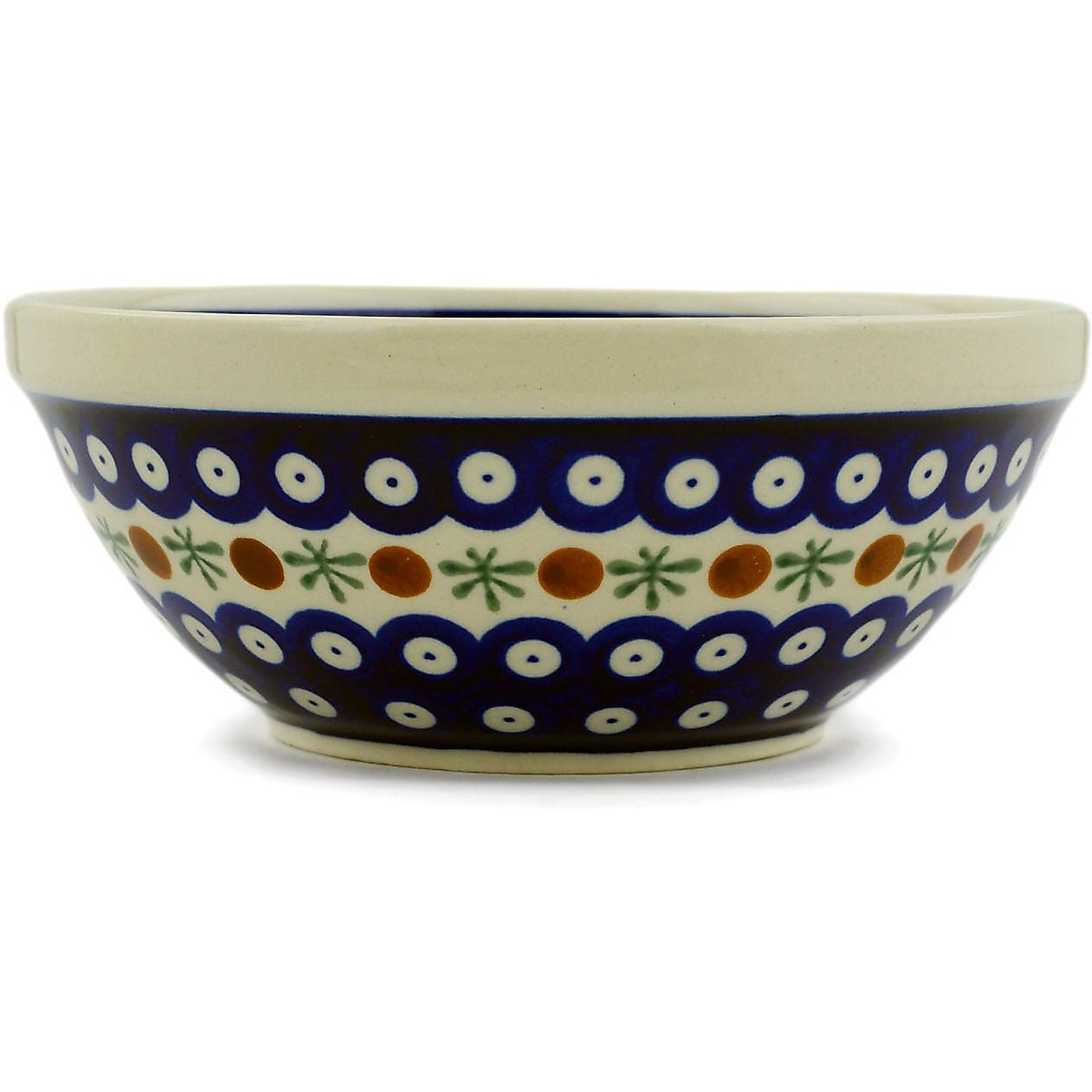 Polish Pottery 7-inch Bowl (Mosquito Theme) + Certificate of Authenticity