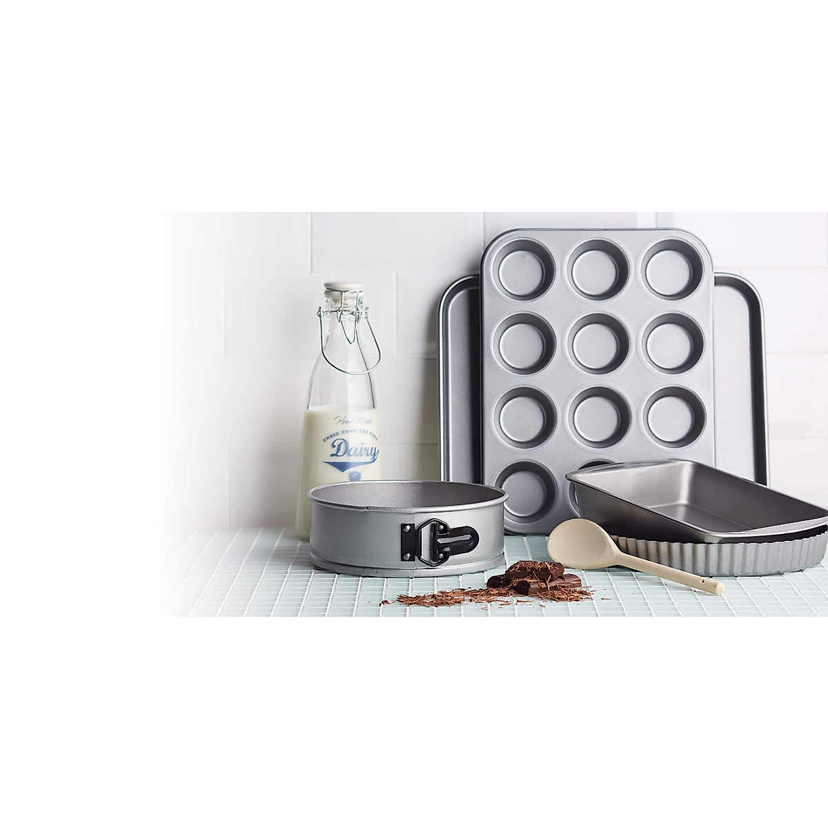 KitchenCraft Non Stick Muffin Tin/Mince Pie Baking Tray, 12 Holes, 31.5 x 24 cm