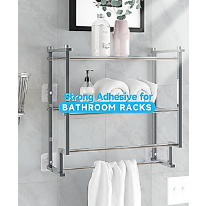 YOGEERNIC Adhesive Hooks for Wall(13lb Max), Wall Hangers Without Nails for Photos Frames, Utility Waterproof and Oil Resistant Hooks for Decorations and Bathroom Kitchen Racks -10 Pack