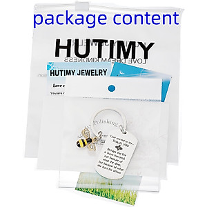 HUTIMY Bee Gifts Keychain Honey for Women Men Bumblebee Key Chains Stuff Super Bumble Bees Jewelry Honeybee Charm Items Honey Bee Keychain