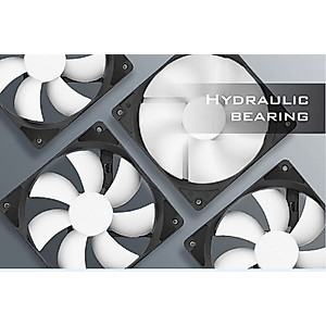 ENCOTEC F12 Silent Computer Fans, 120mm Fan, High Performance 4pin PWM Case Fans, PC Fans with 800-1800 RPM, DC 12V Fan, F12 Series 5 Packs 4Pin Connector