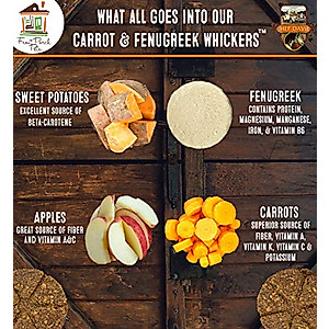 Front Porch Pets - Chef David Horse Treats Healthy Real Food Horse Treats, No Added Sugar, No Artificial Flavors, Stall Treats for Horses, Made in USA - Whickers - Carrot & Fenugreek, 24oz