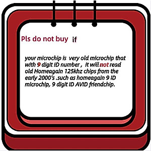 Manruta Pet ID Microchip Scanner and Reader Portable for Dogs and Cats ,134.2khz FDX-B ISO 11784/11785 with Microchip Collar Tag Gift