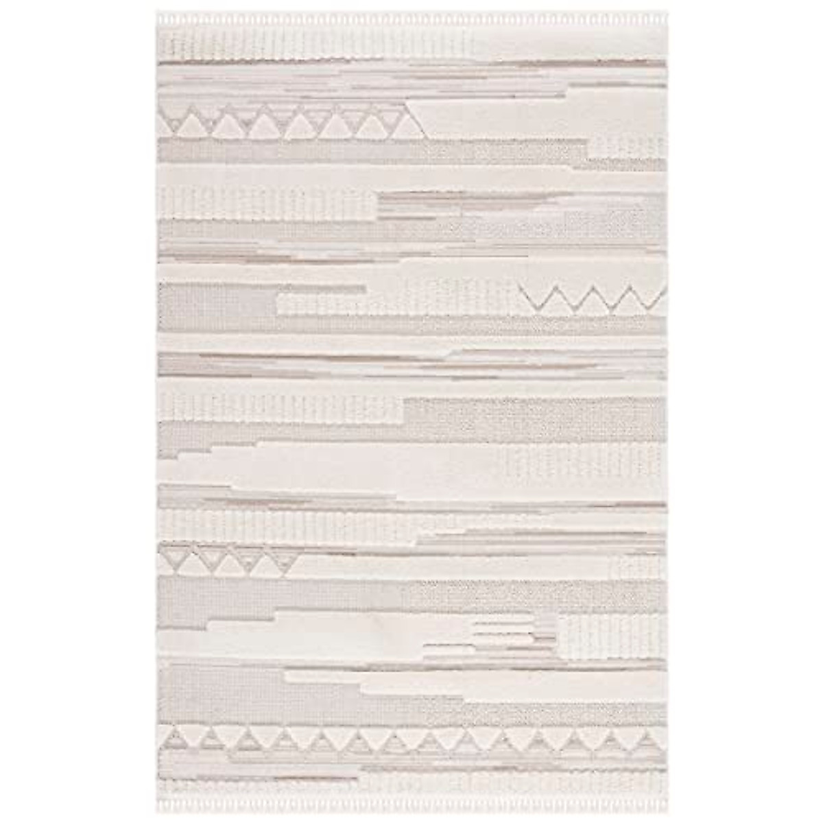 Safavieh Urban Collection 9' x 12' Ivory/Beige URB200A Moroccan Rustic Tassel Fringe Area Rug
