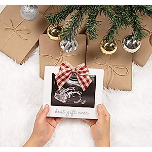 Pearhead Holiday Sonogram Picture Frame, Rustic Christmas Home Décor, Baby Announcement Frame, Nursery Gift for Expecting Moms, Christmas Ideas for New Moms