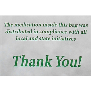 Green Health Cross - Dispensary Prescription Bags (10x5x2) Gusseted Paper Pharmacy Bag, Medication Packaging for Drug Stores, Designed with Collectives in Mind - With Compliance Statement (100)