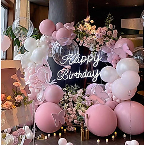 KALOR 36 Inch Giant Light Pink Balloons, 6 Pack Large Round Light Pink Latex Balloons for Anniversary, Birthday, Christmas, Wedding, Baby Shower Party Decorations