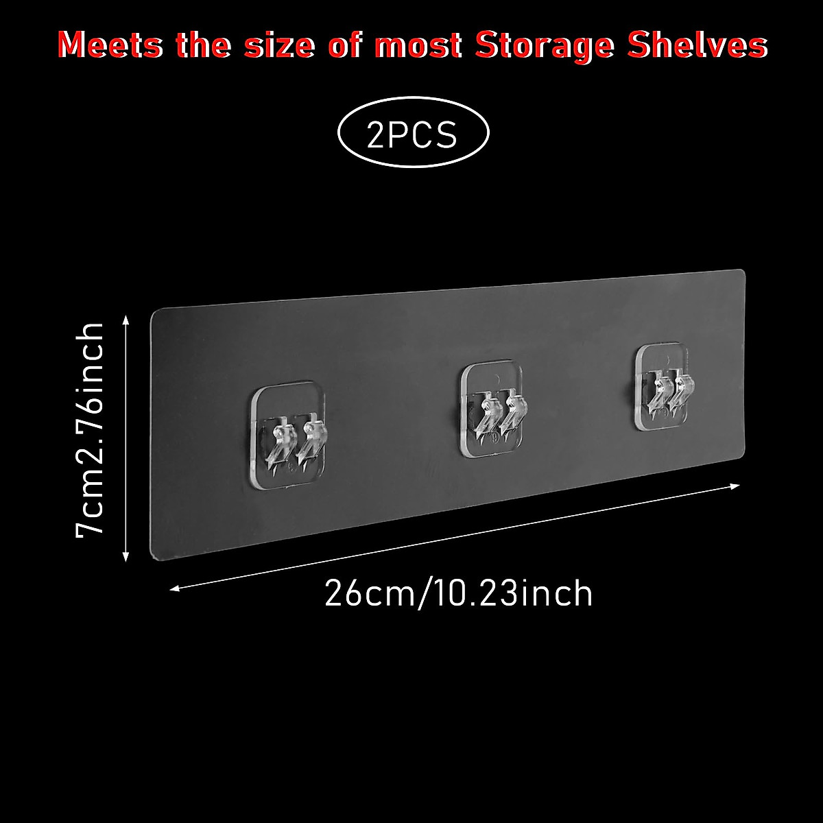 2 Pack Transparent Shower Caddy Adhesive for Replacement Adhesive Bathroom Shower Shelves Replacement No Drilling Shower Shelves Adhesive Strip Pad for Corner Shelf Basket, Bathroom Storage Shelves