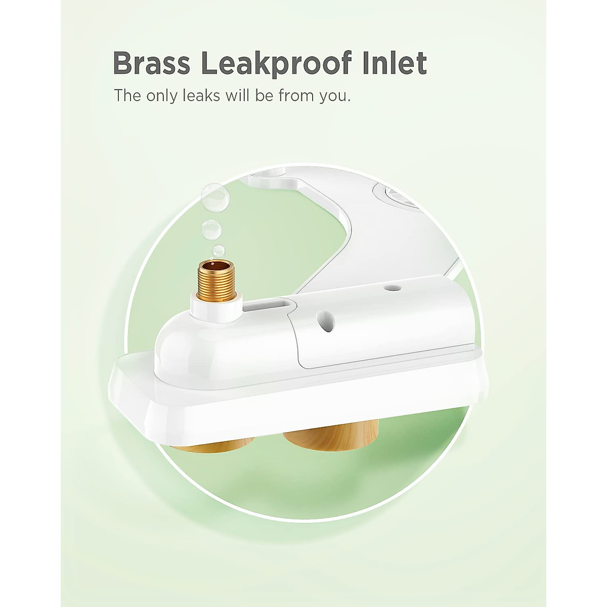 Bidet Attachment for Toilet, Ciays Ultra-Slim Bidet Toilet Seat Attachment, Self-Cleaning Dual Nozzles, Non-Electric Bidet Attachment for Sanitary and Feminine Wash, Bamboo/White