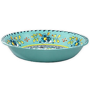 Le Cadeaux Madrid Salad Bowl, 13.75-Inch, Turquoise