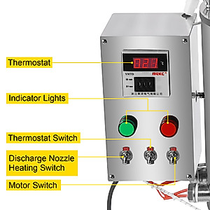 CILDON Heating Mixing Filling Machine, 30L Stirring Tank Lipstick Paste Filler, 110V Heating Lipstick Mixing Filling Machine, 0-300℃ Adjustable for Lipstick, Shoe Polish Etc(20-45 Bottle/Min)