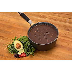 Vesuvio Ceramic Coated Nonstick Cookware, 3-Pack Bundle: Frying Pan, 9.5 Inch | 3 Quart Nonstick Sauce Pan with Oven Safe Glass Lid | 5 Quart Dutch Oven Stock Pot with Oven Safe Glass Lid