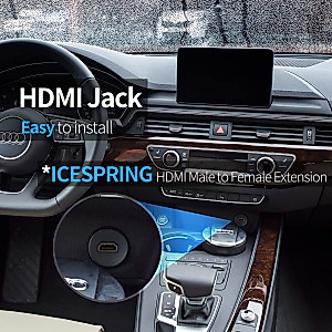 ICESPRING HDMI Panel Flush Mount Cable - 1 Meter 3ft HDMI Extension Dash Flush Panel Mount Cable for Car, Boat and Motorcycle