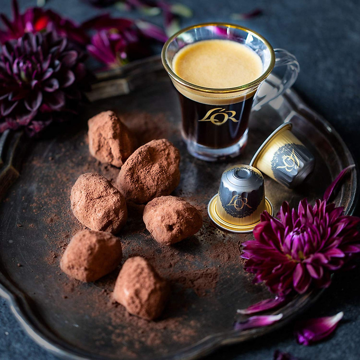 L'OR DECAF Espresso Capsules, 50 Count DECAF Ristretto, Single-Serve Aluminum Coffee Capsules Compatible with the L'OR BARISTA System & Nespresso Original Machines