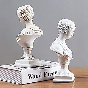 YUEOECOR 11.8" Classic Greek Venus de Milo Bust Statue, Resin Roman Goddess of Love and Beauty Sculpture Figurine for Home Décor, Large Antique