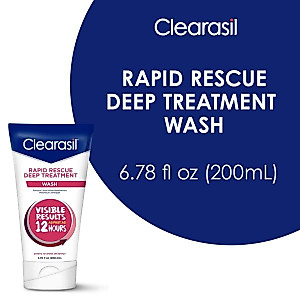 Clearasil Rapid Rescue Deep Treatment Wash, 6.78 Fl Oz (Packaging May Vary) (Pack of 4)