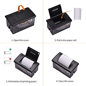HUIOP Thermal Receipt Printer,Embedded Thermal Receipt Printer 58MM Mini Printing Module Low Noise with USB/RS232/TTL Serial Port Support ESC/POS Commands for Weighing Apparatus Cash Register