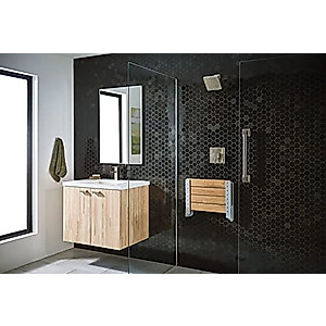 Moen 90 Degree Brushed Nickel Posi-Temp Modern Shower Trim Kit, Valve Required, TS2712BN