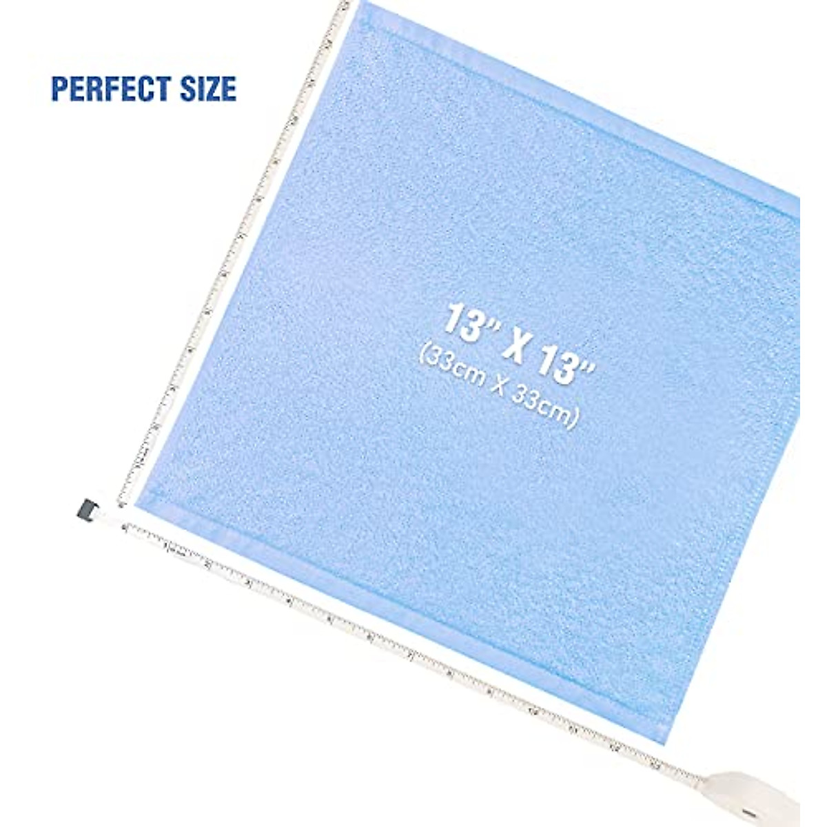 SUMMERMIA Bamboo Washcloths 13" x 13" (2 x 12 Pack) - Soft Wash Cloths for Your Face Towel, Wash Cloths for Your Body (White + Blue + Pink)