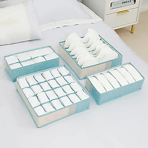 Blue Suede Underwear Organizer For Dresser