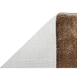 Euro Collection Solid Color Area Rug Rugs Slip Skid Resistant Rubber Backing Machine Washable More Color Options (Beige, 3'3" x 4'11")