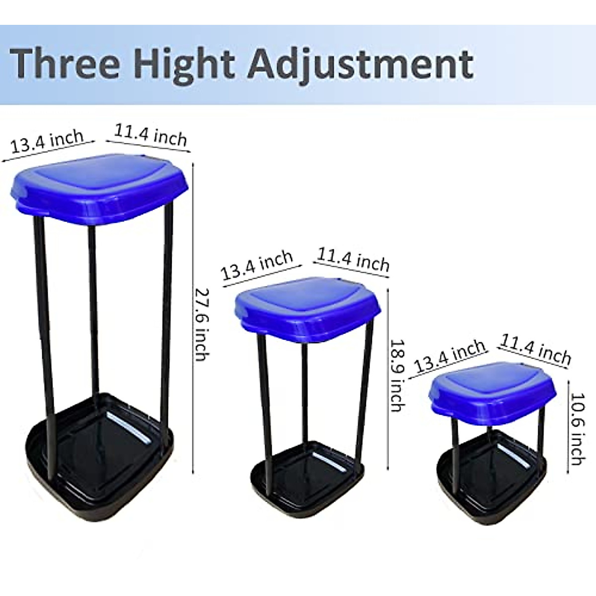 Reliable1st Portable Garbage Trash Bag Holder with 25 PCS Drawstring Bags ，Collapsible Expandable can Outdoor Waste Bins Camping Accessories for and Indoor RV Picnic Kitchen Home Use | Blue