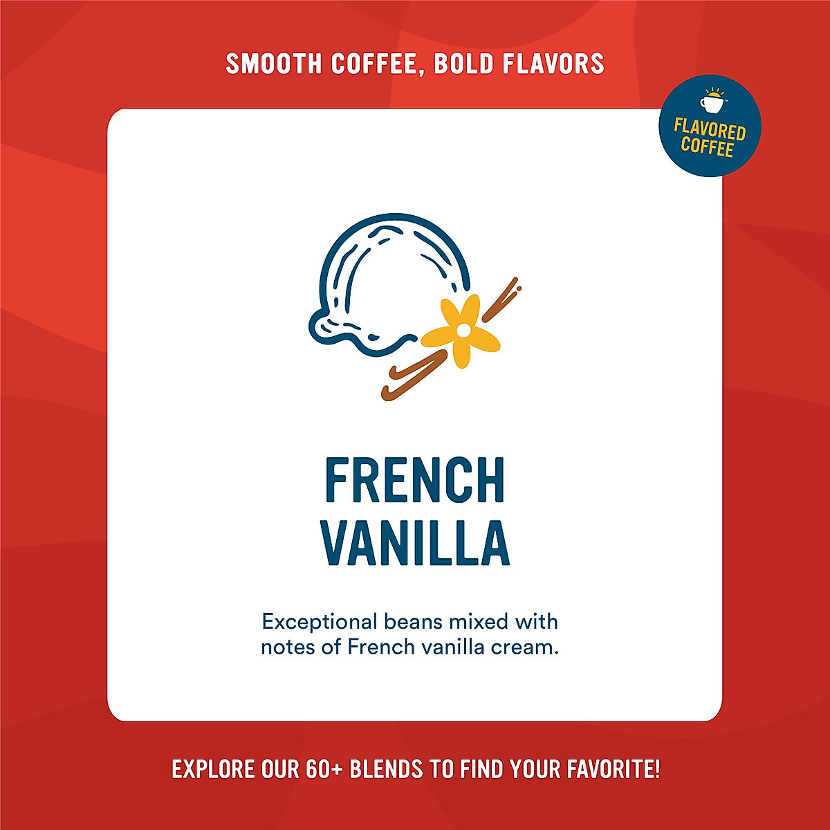 Cameron's Coffee Roasted Ground Coffee Bag, Flavored, French Vanilla, 12 Ounce, Pack of 6