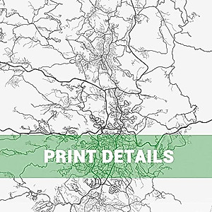 Dear Mapper Jerusalem View Abstract Road Modern Map Art Minimalist Painting Black and White Canvas Line Art Print Poster Art Print Poster Home Decor (Set of 3 Unframed) (12x16inch)