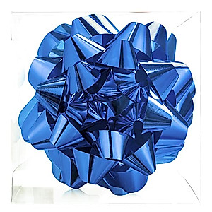 MAYPLUSS 9" Gift Bow, 1 Bows, Royal Blue, Perfect for Birthday, Holiday, Party Favors Decorations