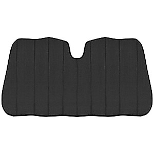 BDK-AS-2511 Front Windshield Shade-Accordion Folding Auto Sunshade for Car Truck SUV-Blocks UV Rays Sun Visor Protector-Keeps Your Vehicle Cool-57 x 27 Inch, Black Glitter